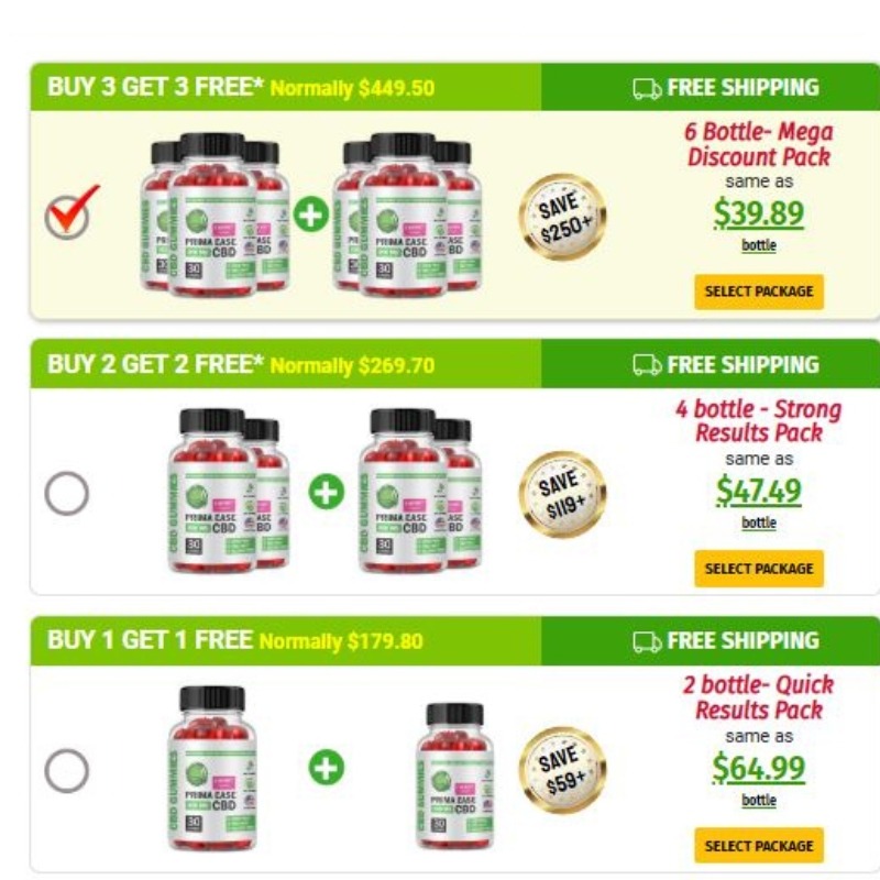 Prima Ease Cherry CBD Gummies - PerformixHouse.com
